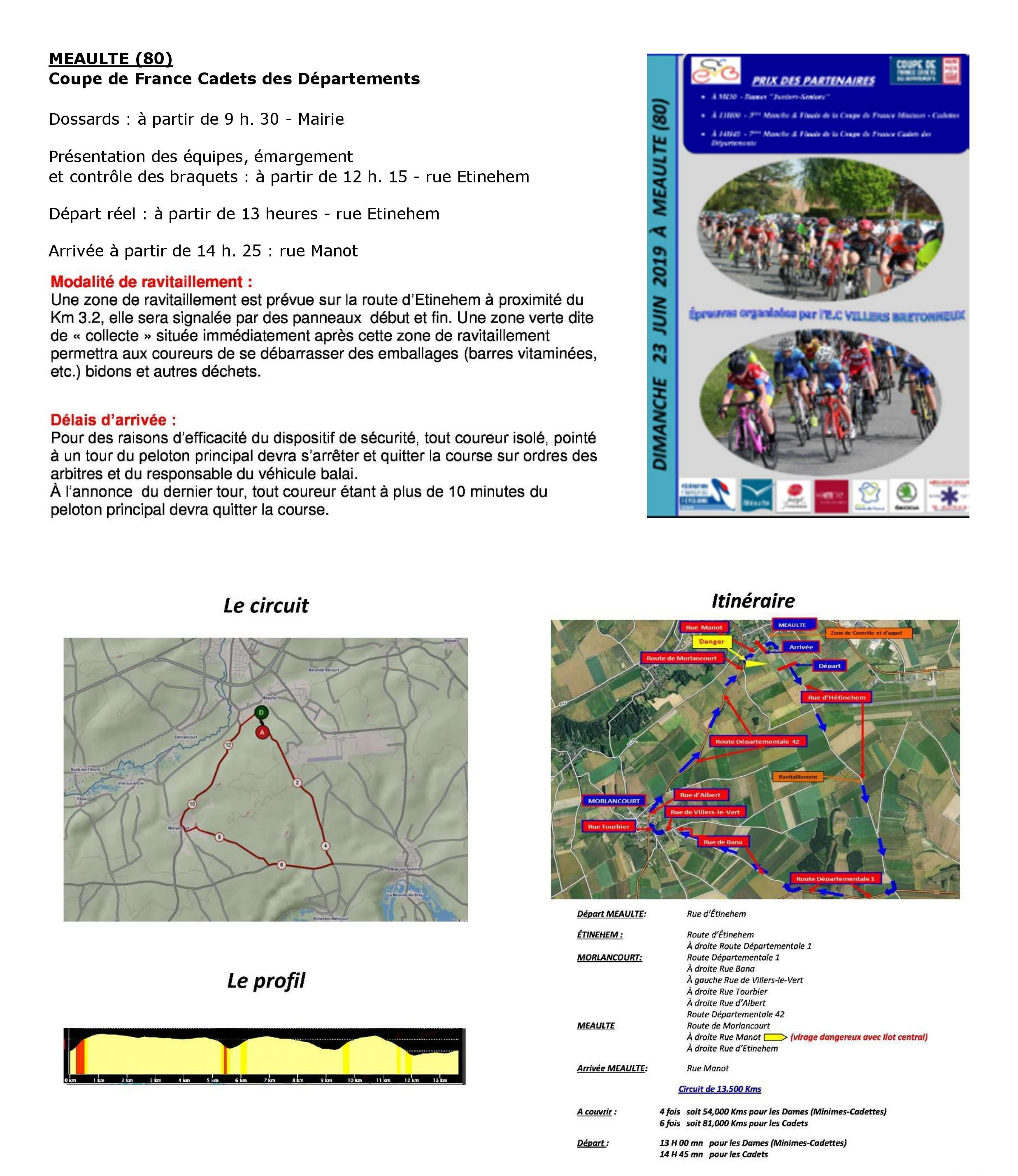 23 juin 2019 – Sélection Coupe de France des départements – cadets ...